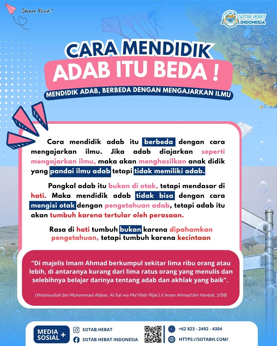 CARA MENDIDIK ADAB ITU BEDA ! - SOTAB HEBAT